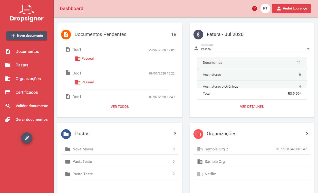 Personalização do Signer | Lacuna Docs